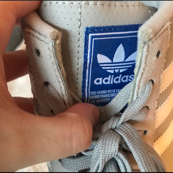 adidas | Shoes | Adidas Samoa Grey With White Stripes | Poshmark